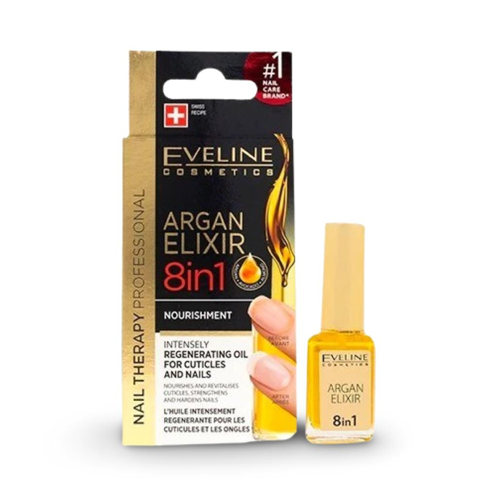 Eveline - Argan Elixir 8In1 Nail Therapy 12ml - Blank Store